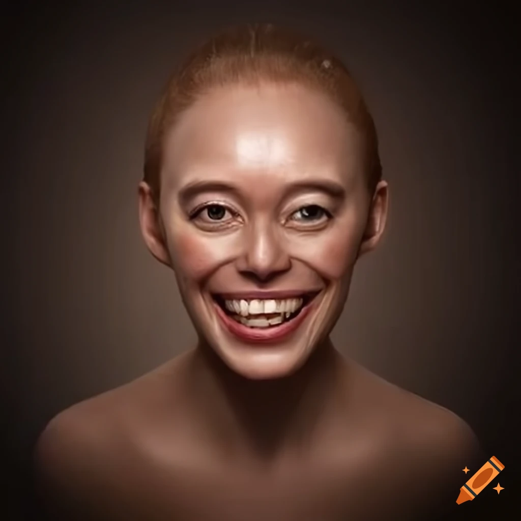 Realistic smiling mouth on Craiyon