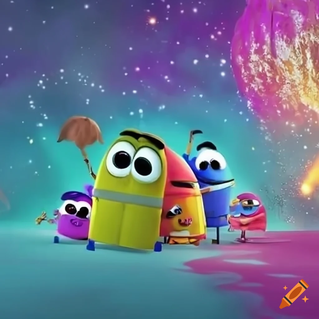 Space-themed party invitation for evy's 3rd birthday with storybots on ...