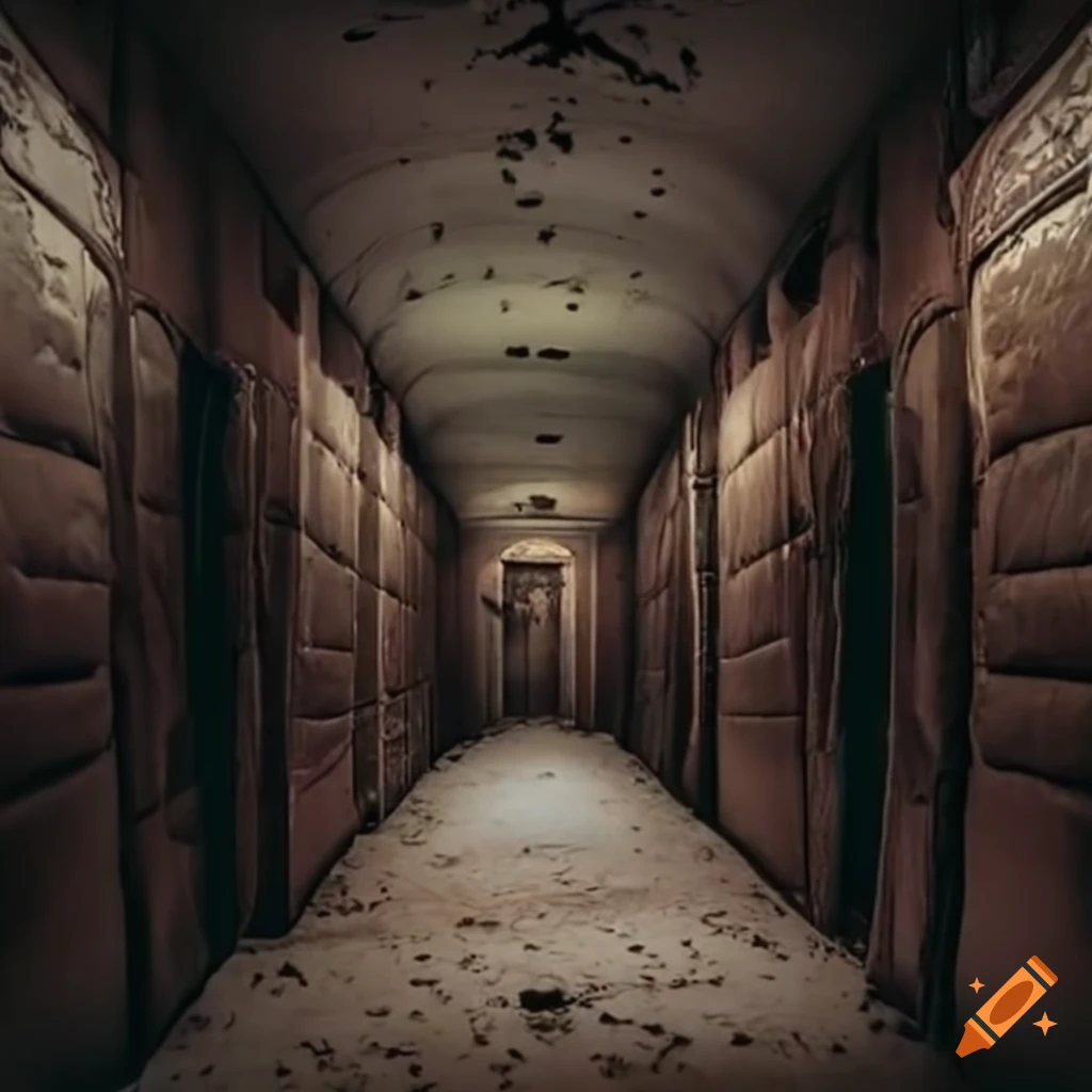 Padded room in a run-down insane asylum on Craiyon