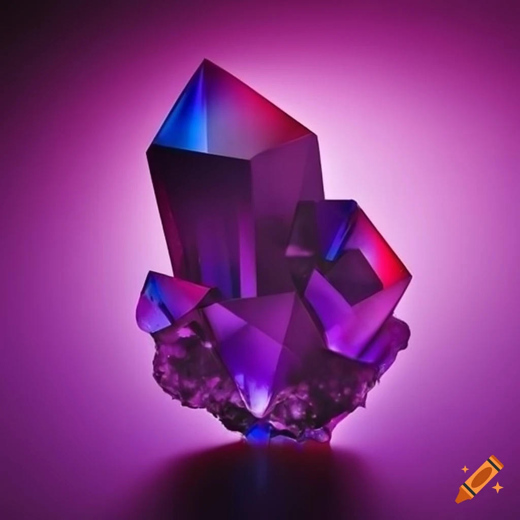 Purple crystal with red and blue hues on Craiyon