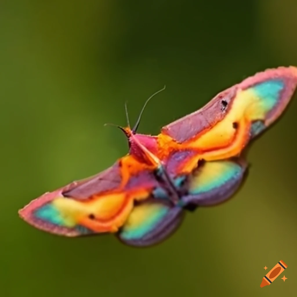Rainbow cake moth on Craiyon