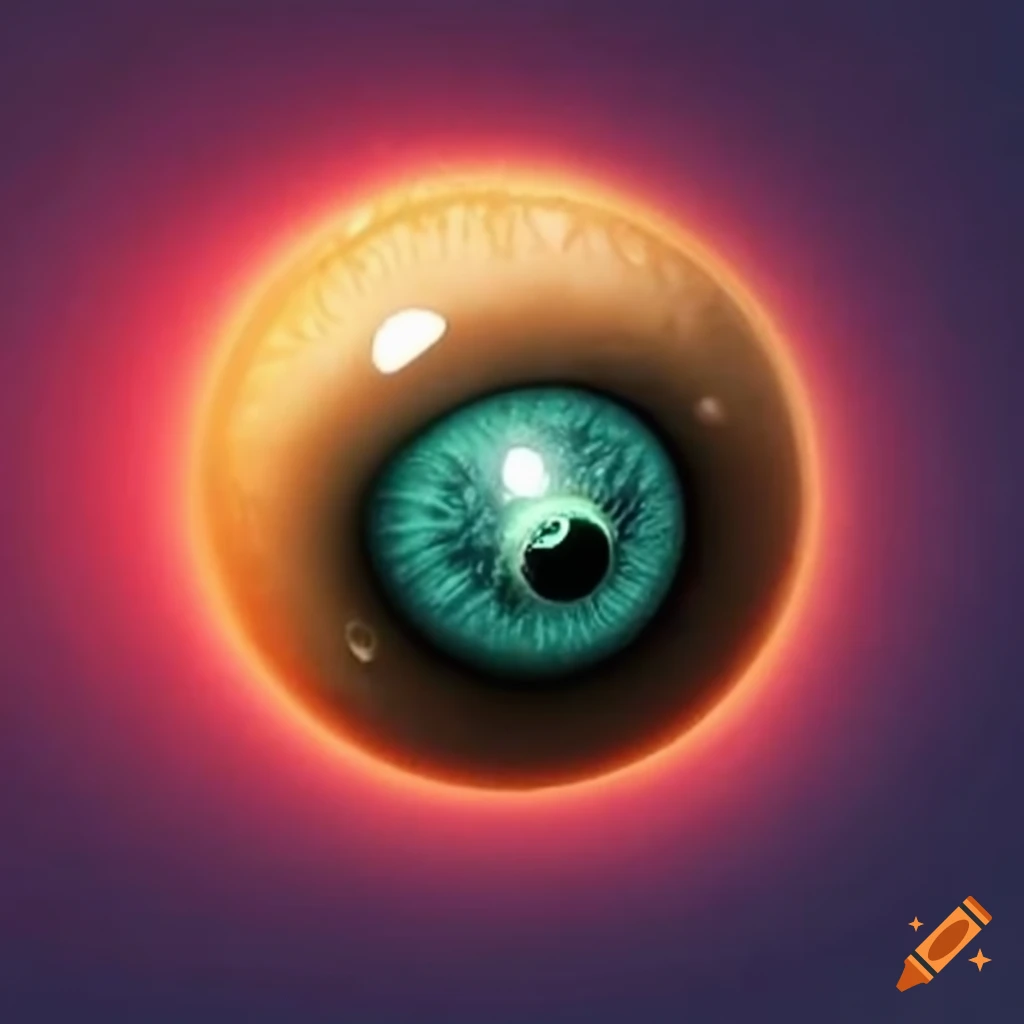 Alien eyeball floating on Craiyon
