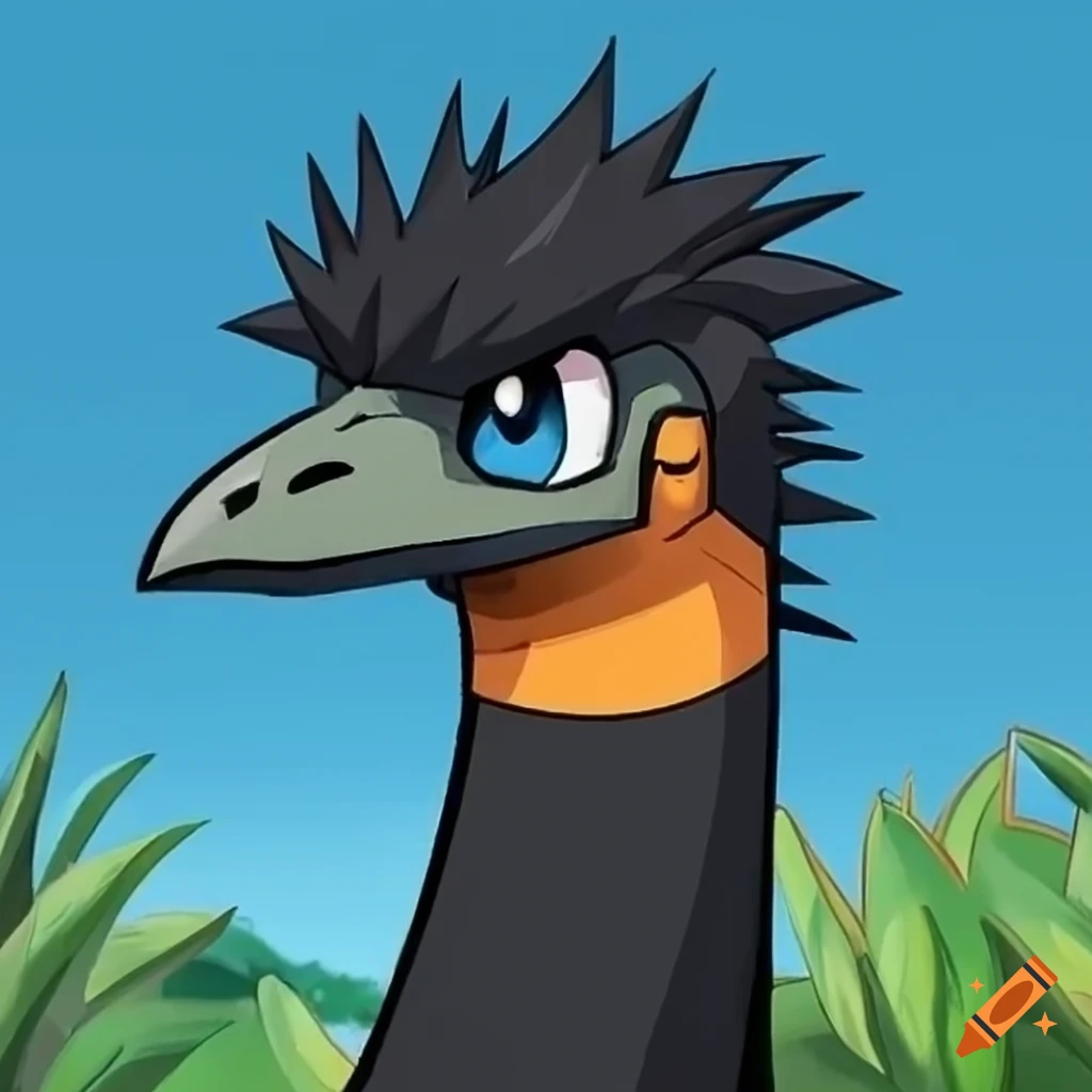 Emu-themed pokemon character on Craiyon