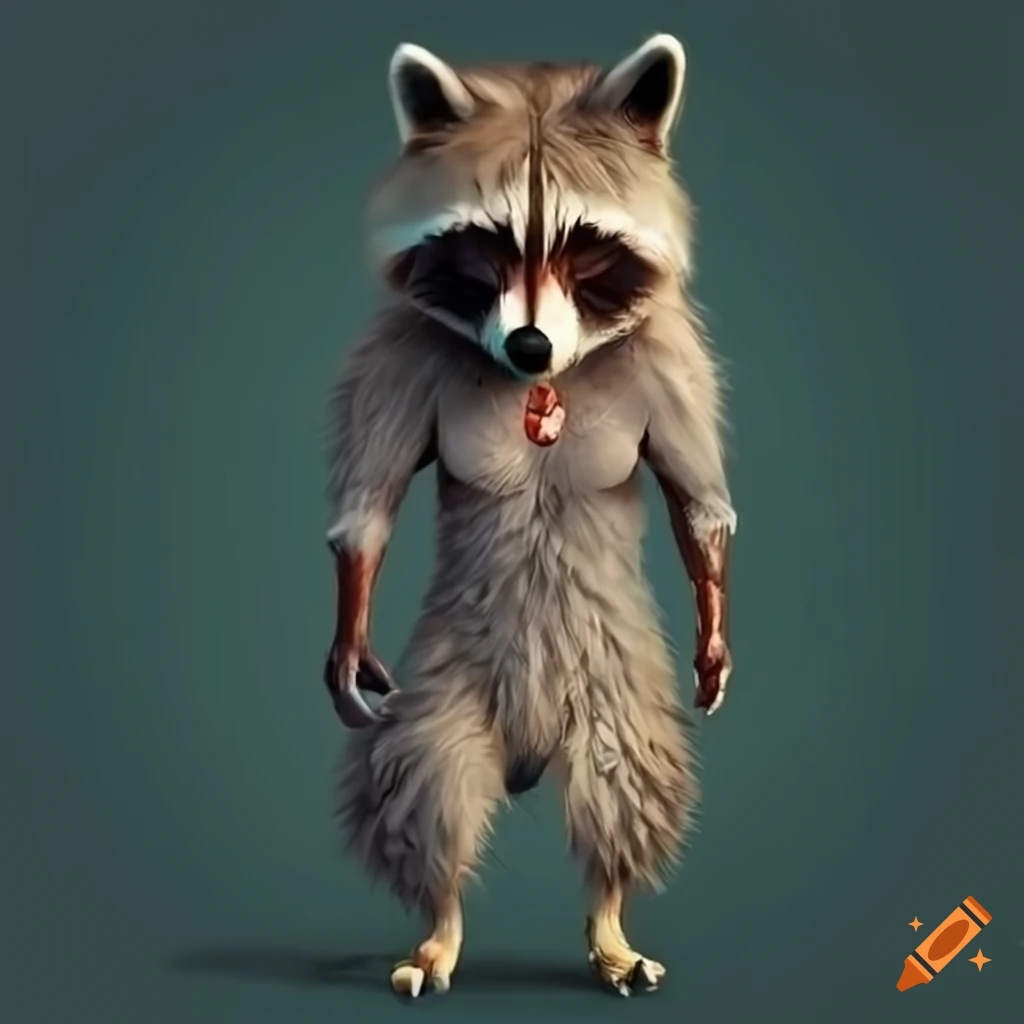 Raccoon person on Craiyon