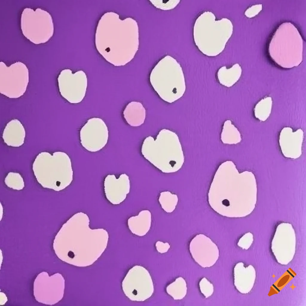 Purple cute rug with a unique pattern on Craiyon