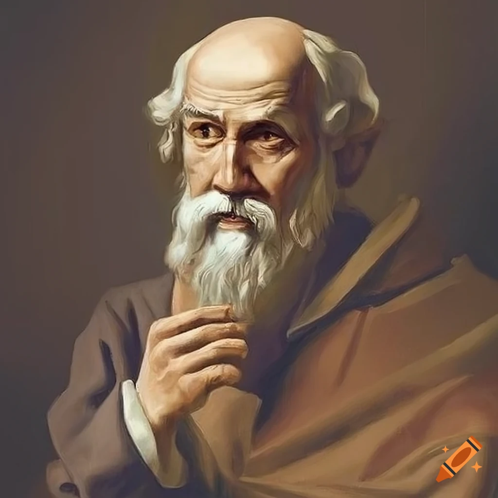 Retrato antiguo de un filósofo on Craiyon