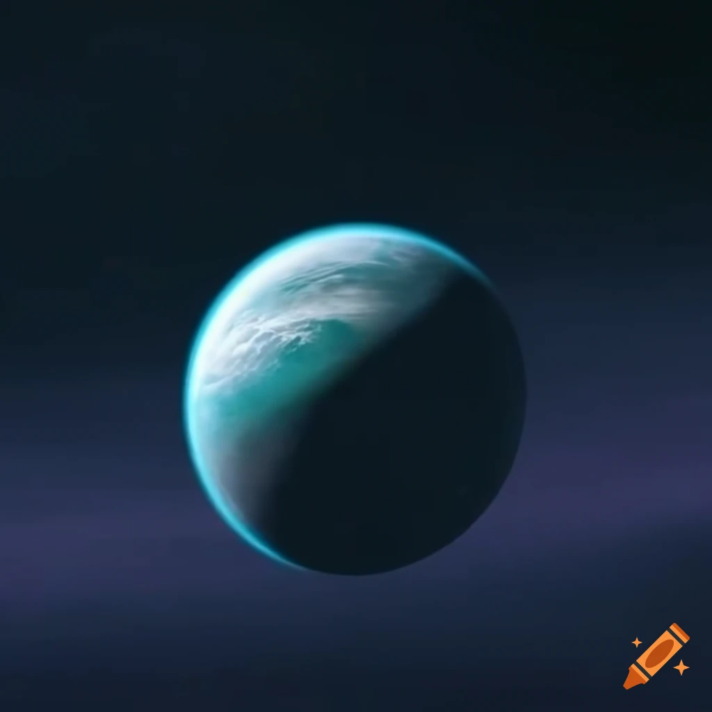 Alien planet in space captured by 35mm imax camera on Craiyon