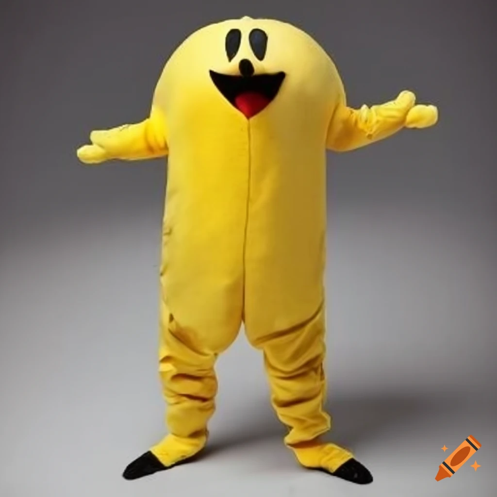 Meerkat in a full body yellow pac-man costume on Craiyon