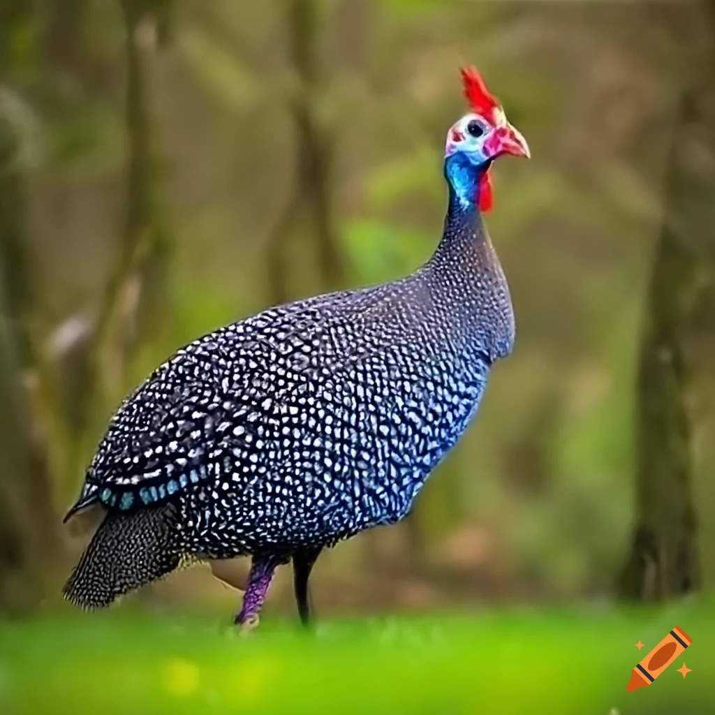 Stunning guinea fowl on Craiyon