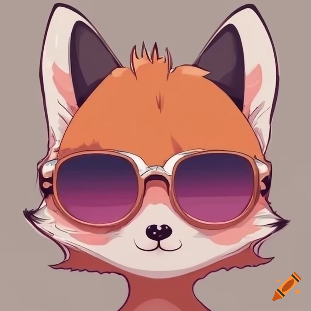 Kawaii cool fox with shades on Craiyon