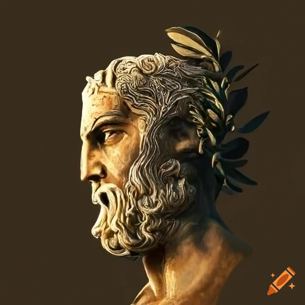 Ancient greek god errus with olive branches and fan symbolizing the ...