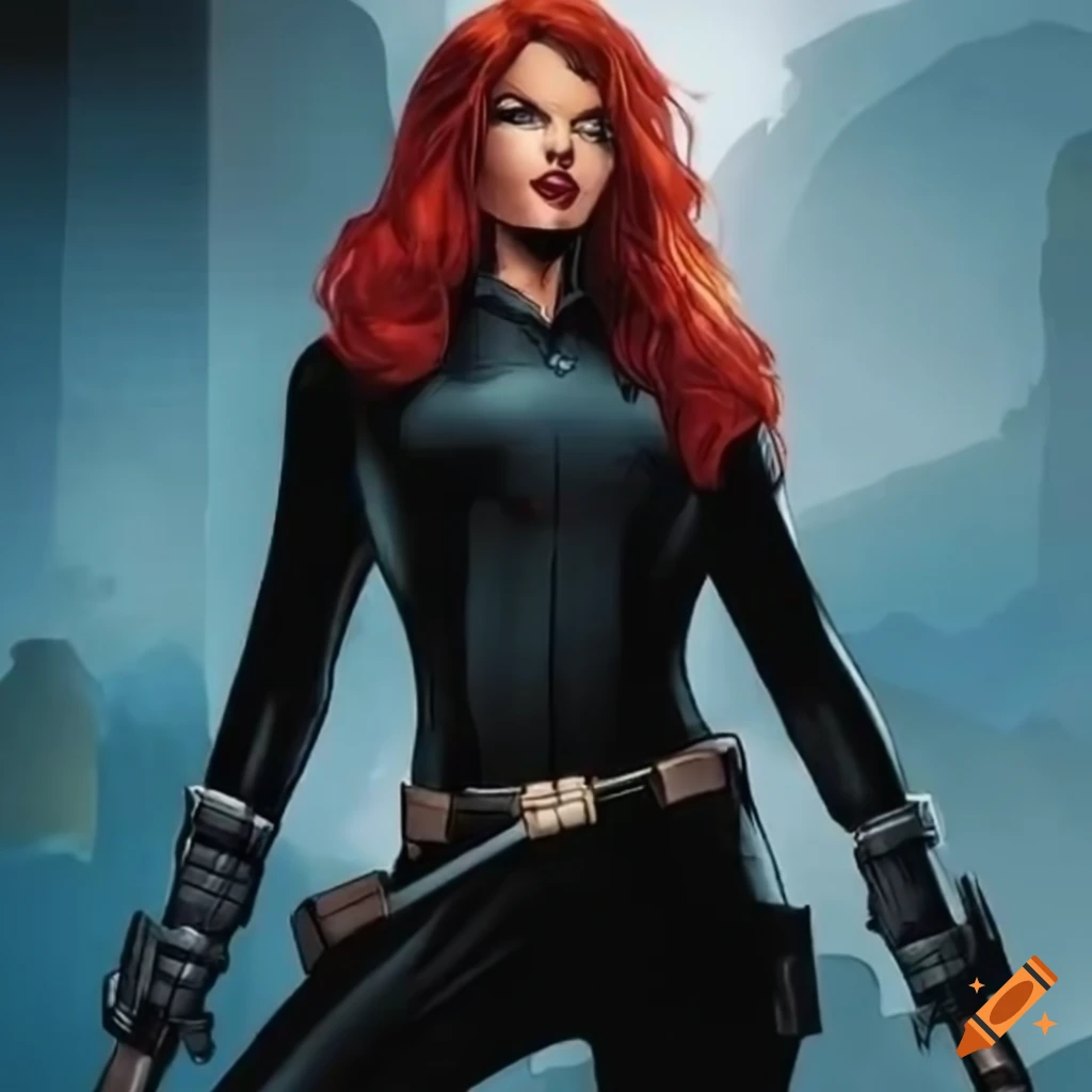 Black widow character from marvel comics on Craiyon
