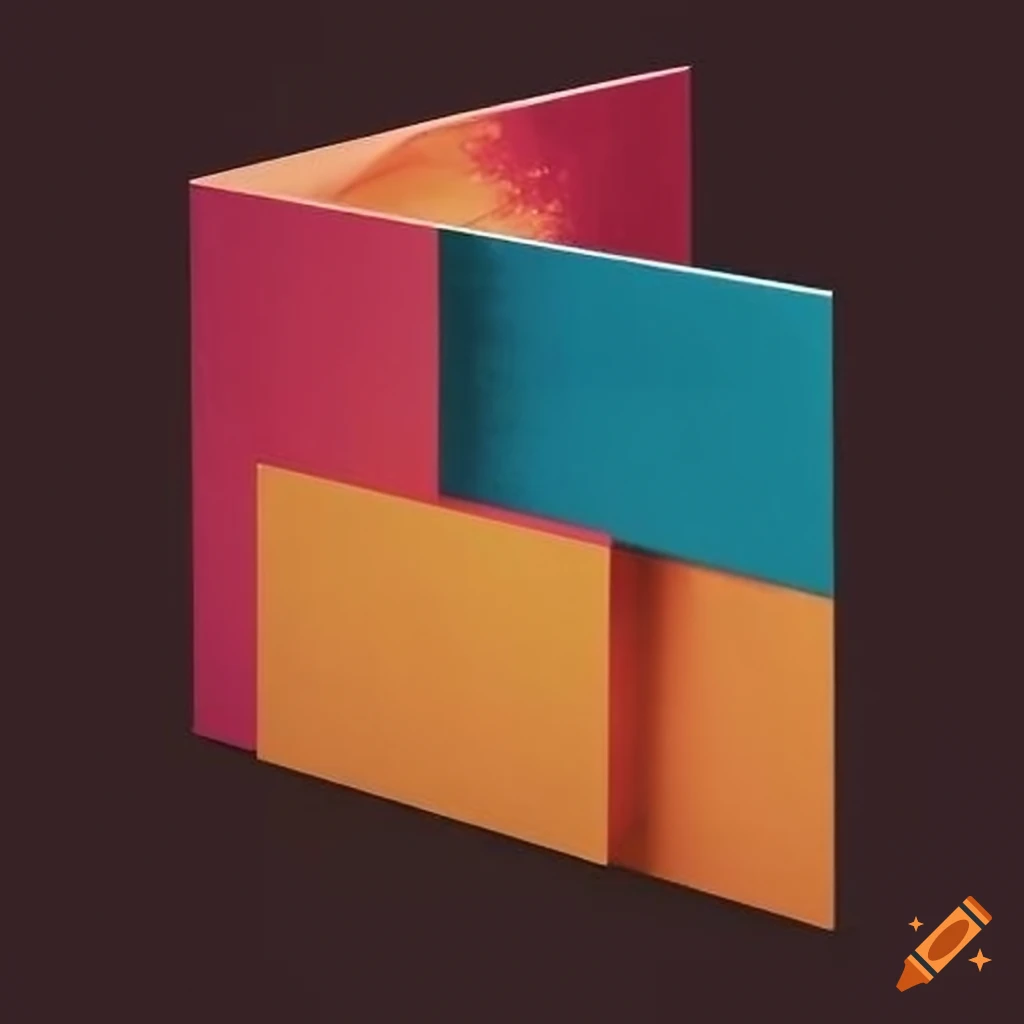 Iconic album cover featuring interlocking simple shapes on Craiyon