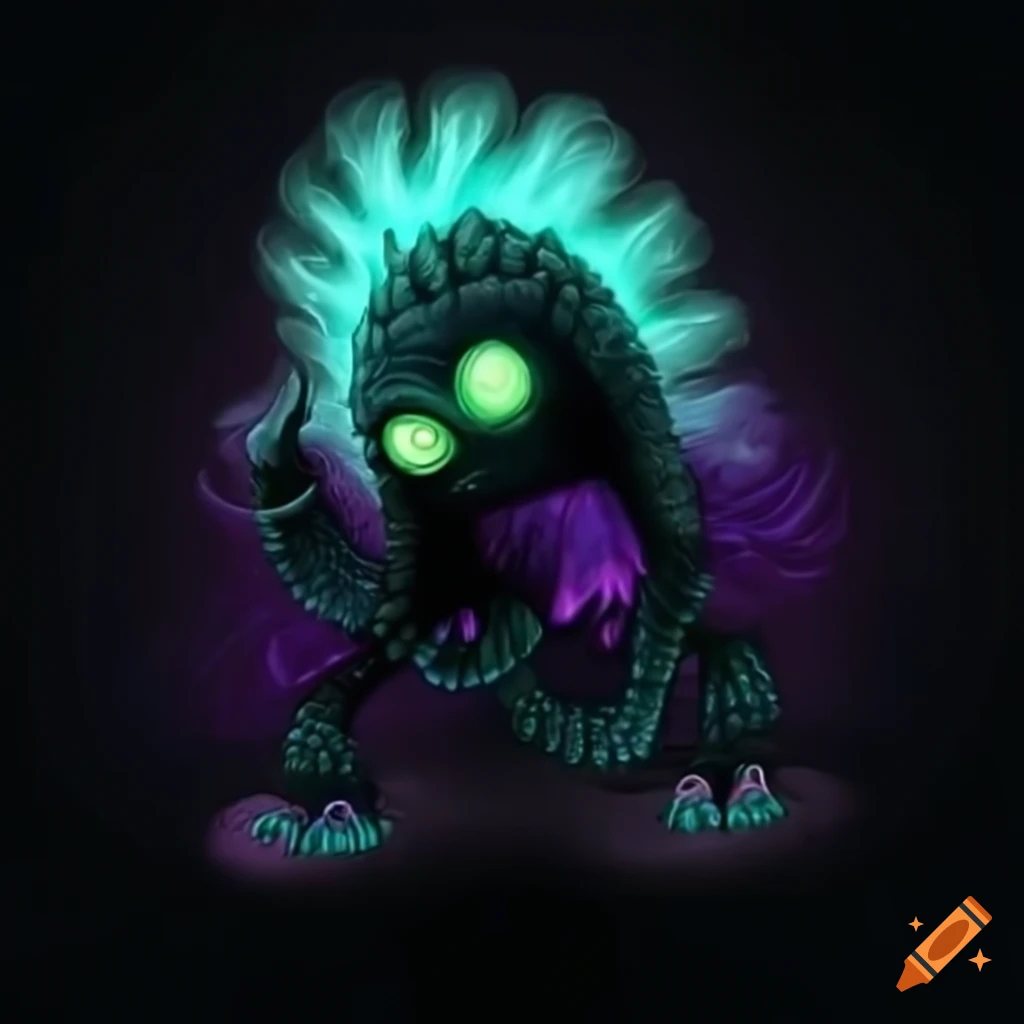 My singing monsters psychic shadow element monster on Craiyon