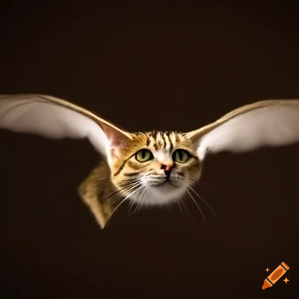 Flying cat on Craiyon