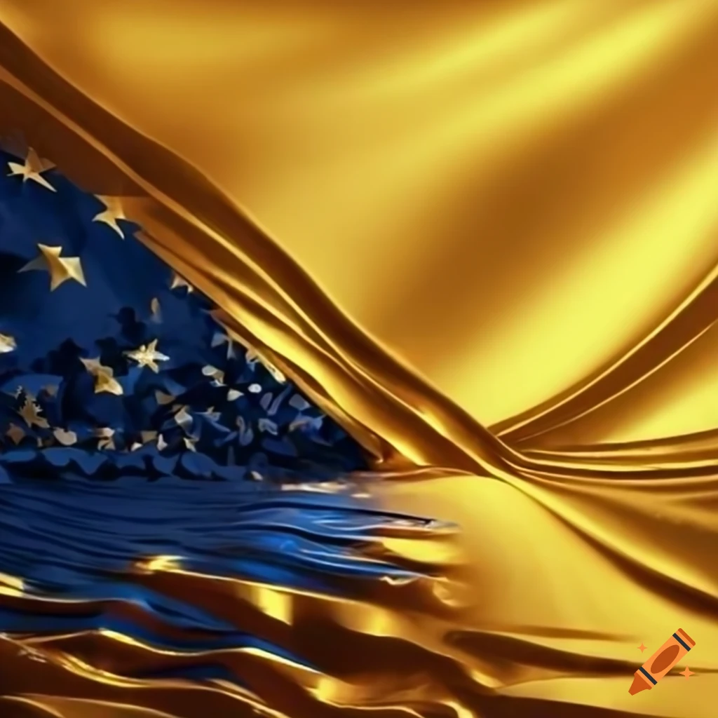 Gold-inspired flag design on Craiyon