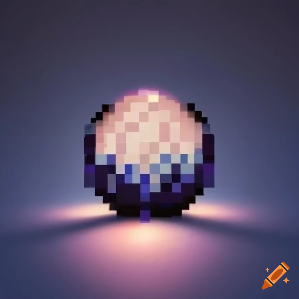 Pixelated crystal ball on Craiyon