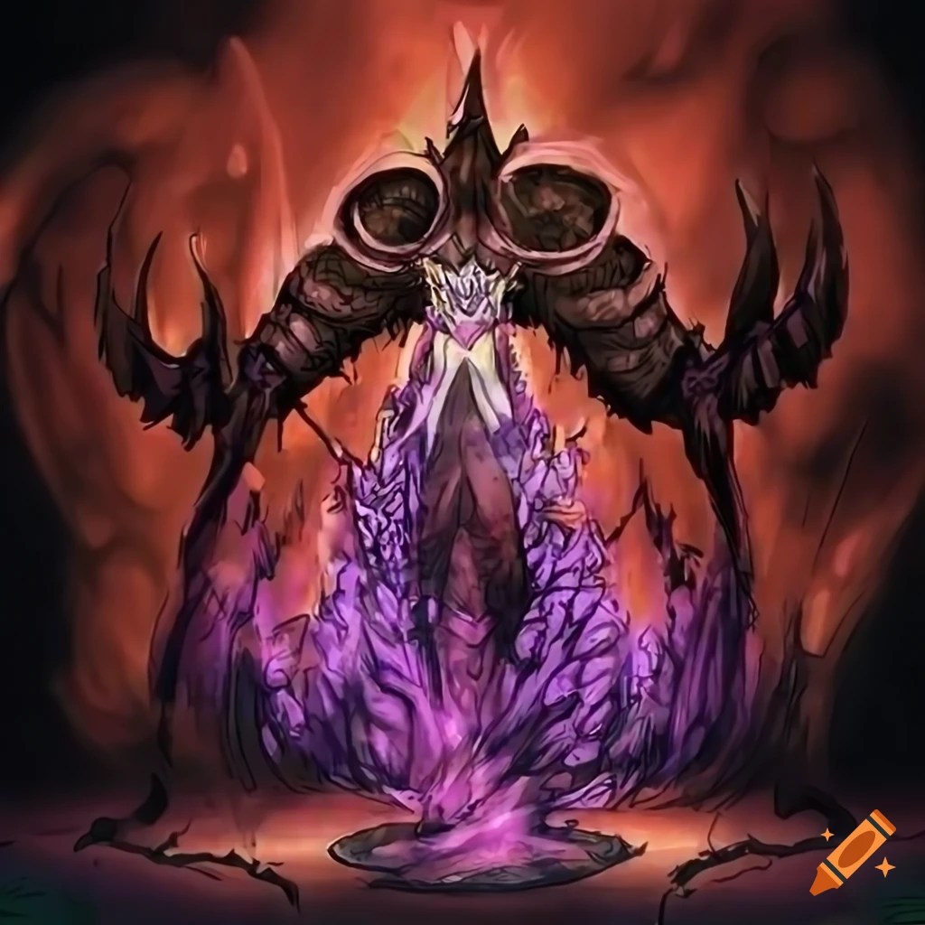 Yu-gi-oh! monster ritual spell artwork on Craiyon