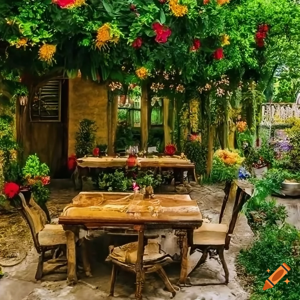Intricate and vibrant romanian house with lush garden of roses in a ...