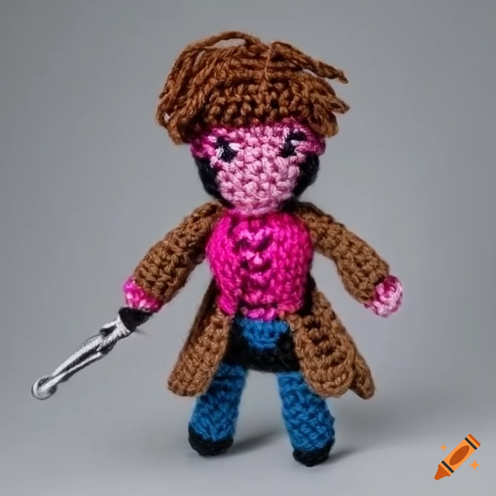 Marvel gambit crochet doll on Craiyon
