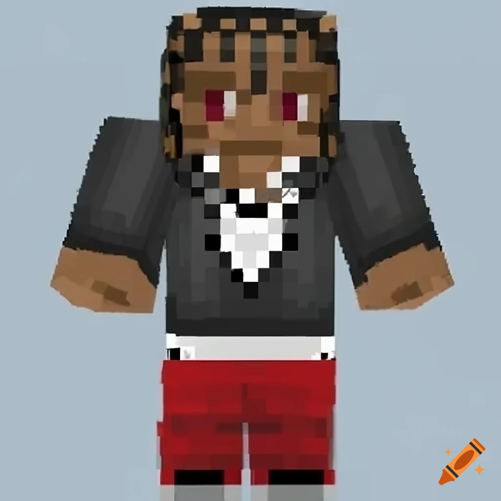 Character inspired by quavo in minecraft style on Craiyon