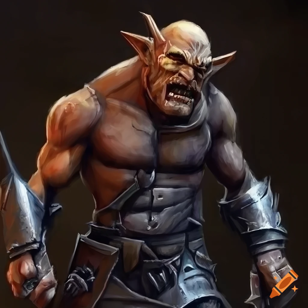 Skinny orc in armor inspired by lord of the rings by craig mullins on ...