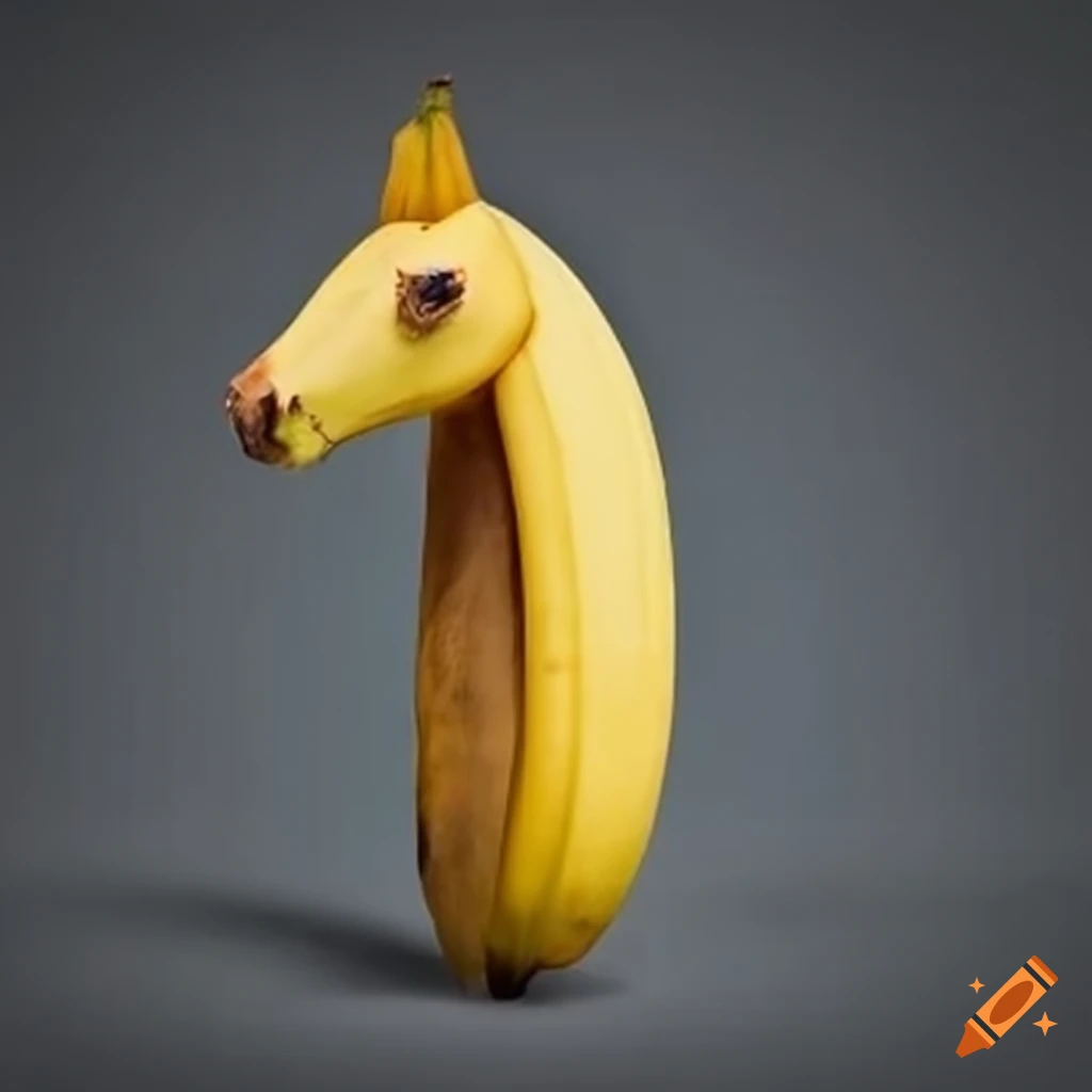 Banana horse sculpture on Craiyon