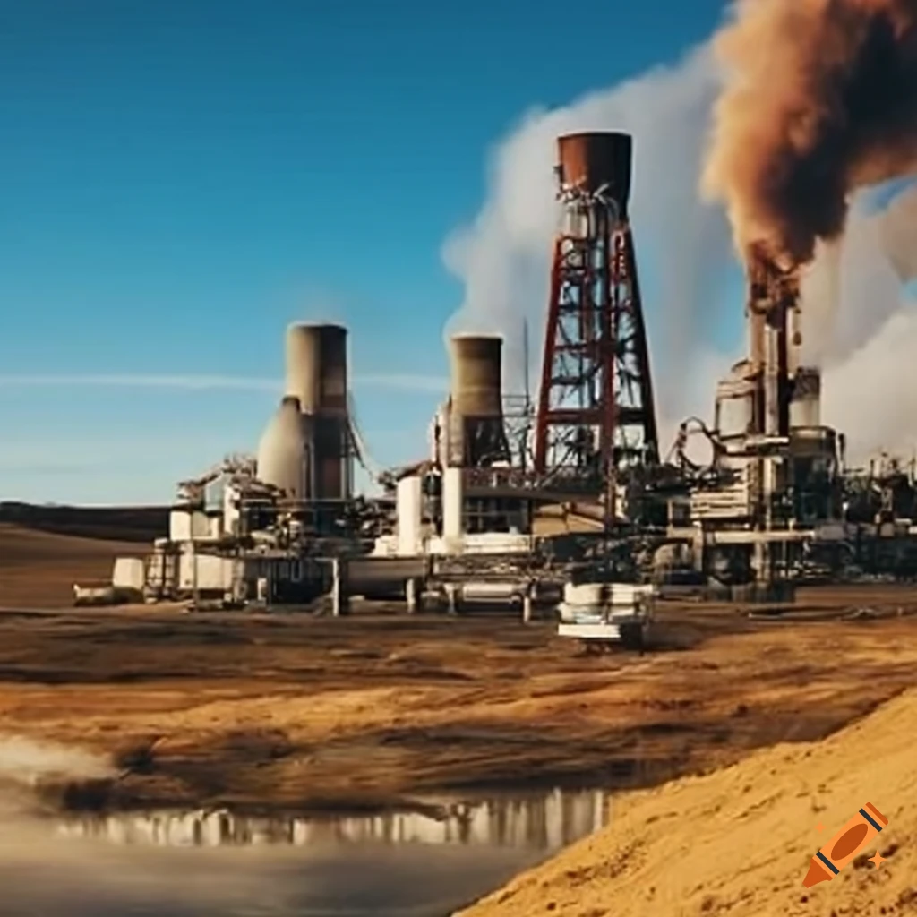 Geothermal energy extraction from earth's heat through drilling on Craiyon