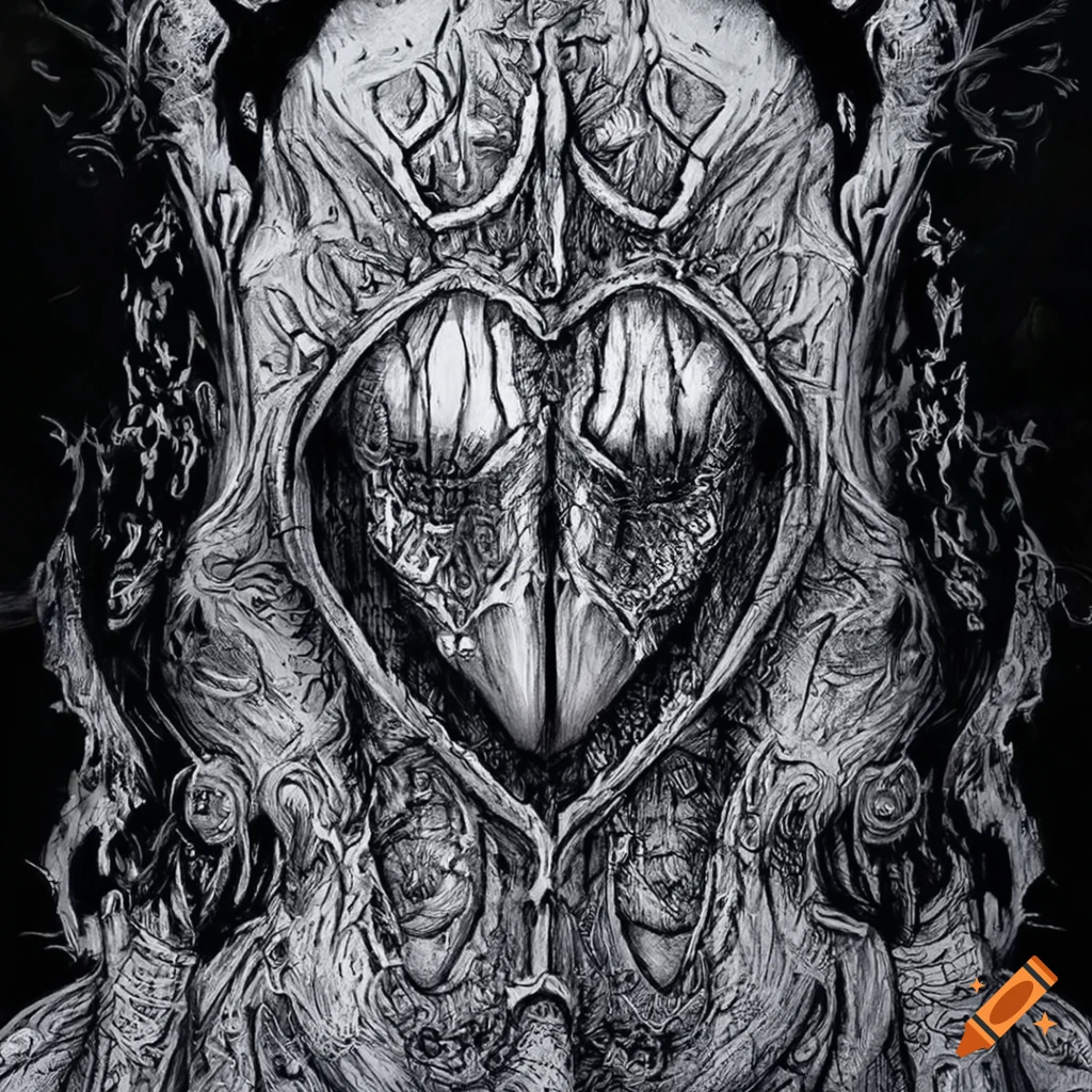 Beautiful pencil art featuring dark souls symmetric patterns and iconic ...