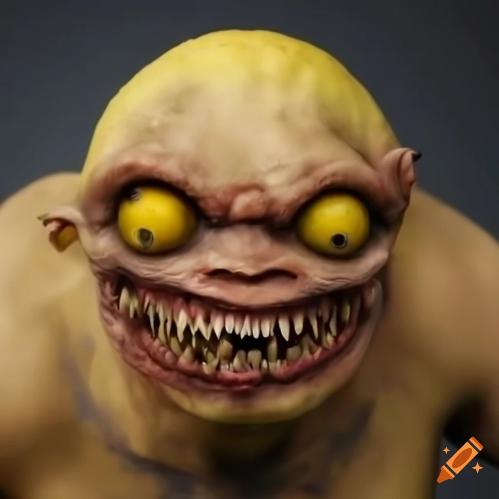 Mutant omega mart lemon fruit monster in extreme hyper-realistic detail ...