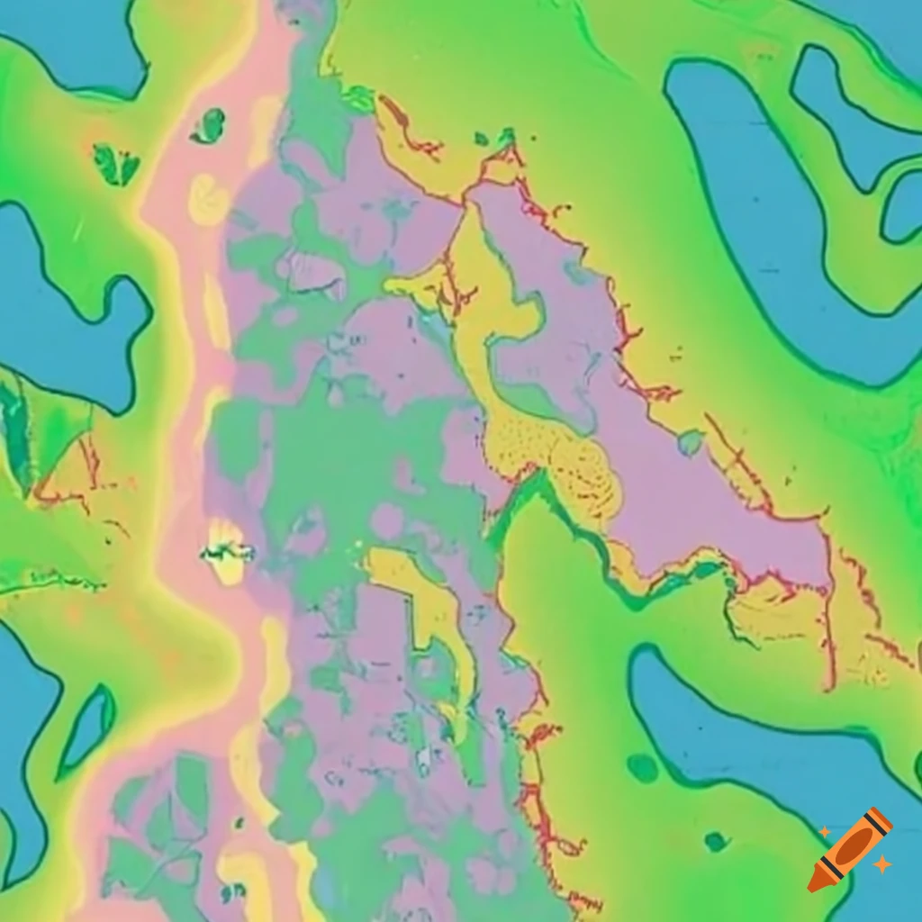 Abstract representation of boundaries on Craiyon