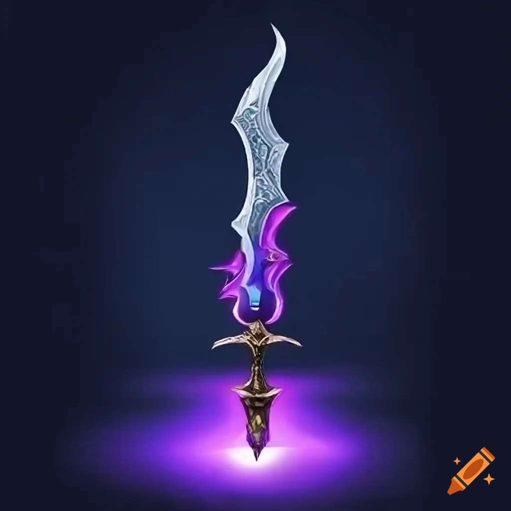 Magic purple sword for dnd adventures on Craiyon