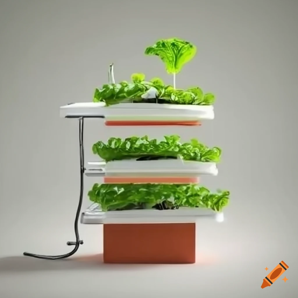 Hydroponic system on Craiyon