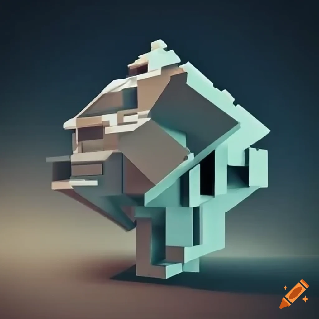 Modern cube buildings architecture on Craiyon