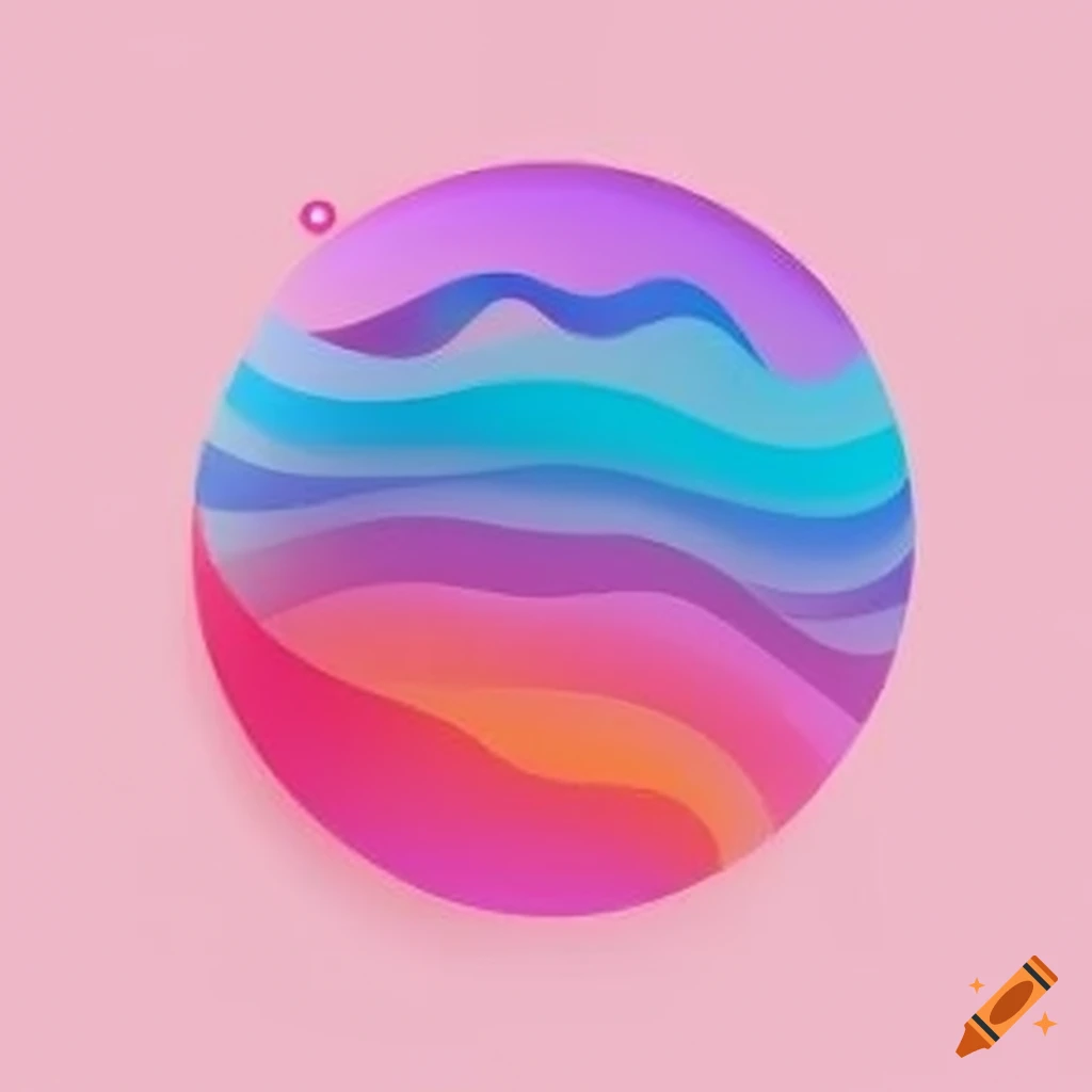 Multicolor gradient background with cute design on Craiyon