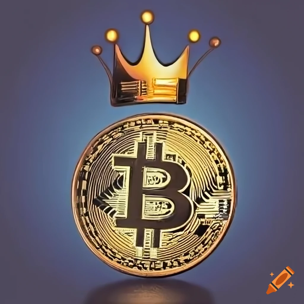 Bitcoin wearing a crown on Craiyon