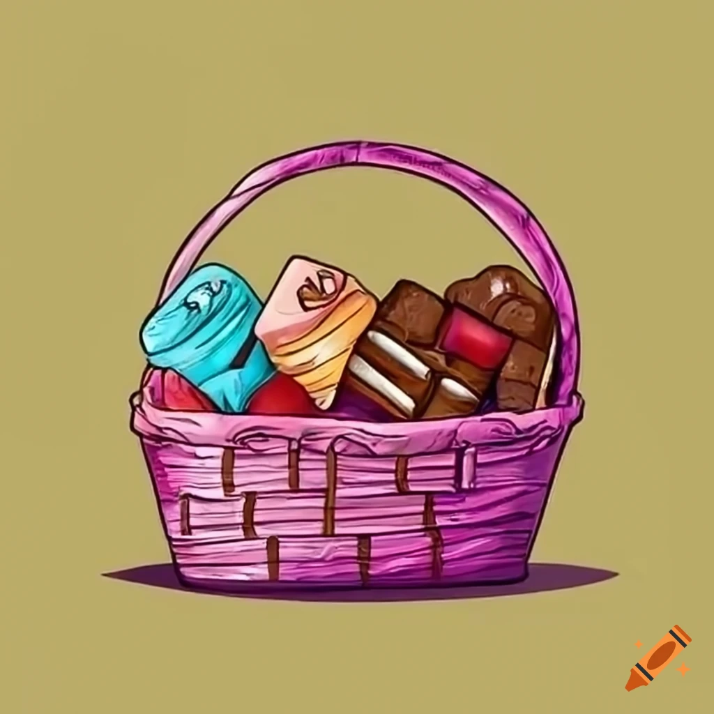 Chocolate basket shaped like bunnies in an easter gift style on Craiyon