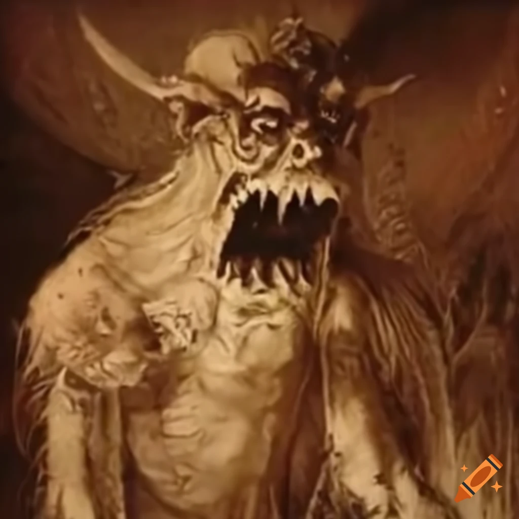 Fear of vermin and sickness manifested as a demon on Craiyon