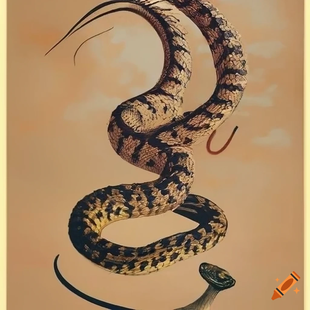 Sand viper vintage poster on Craiyon