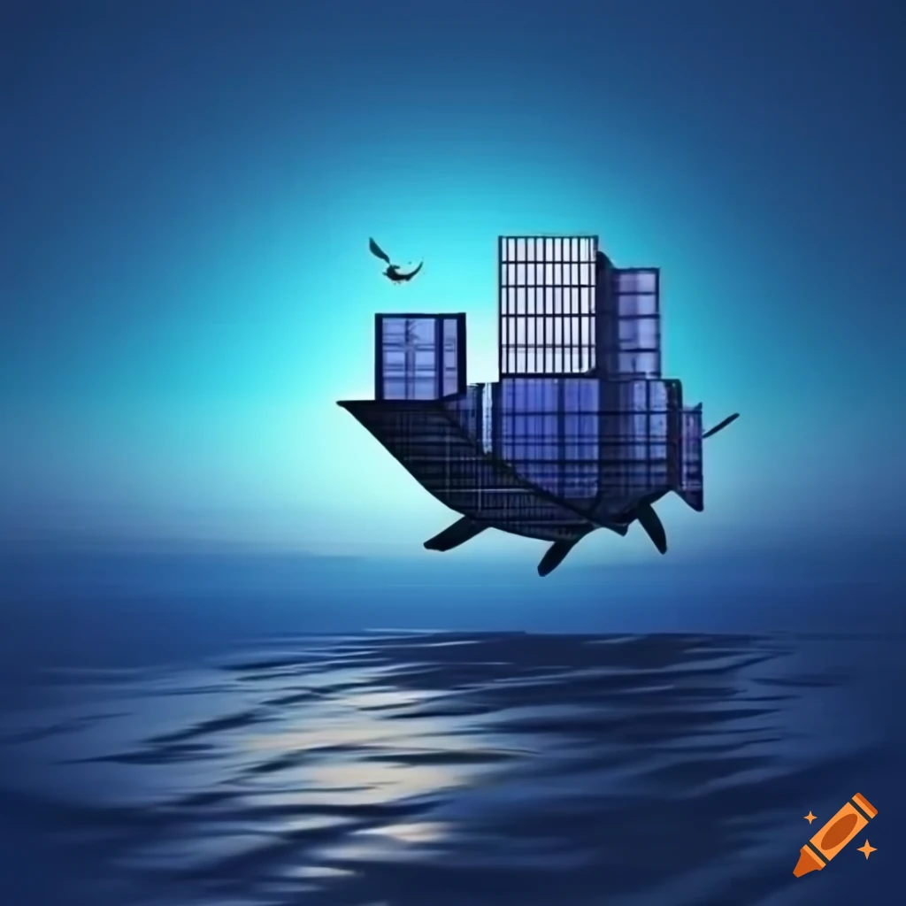 Docker background for project presentation on Craiyon