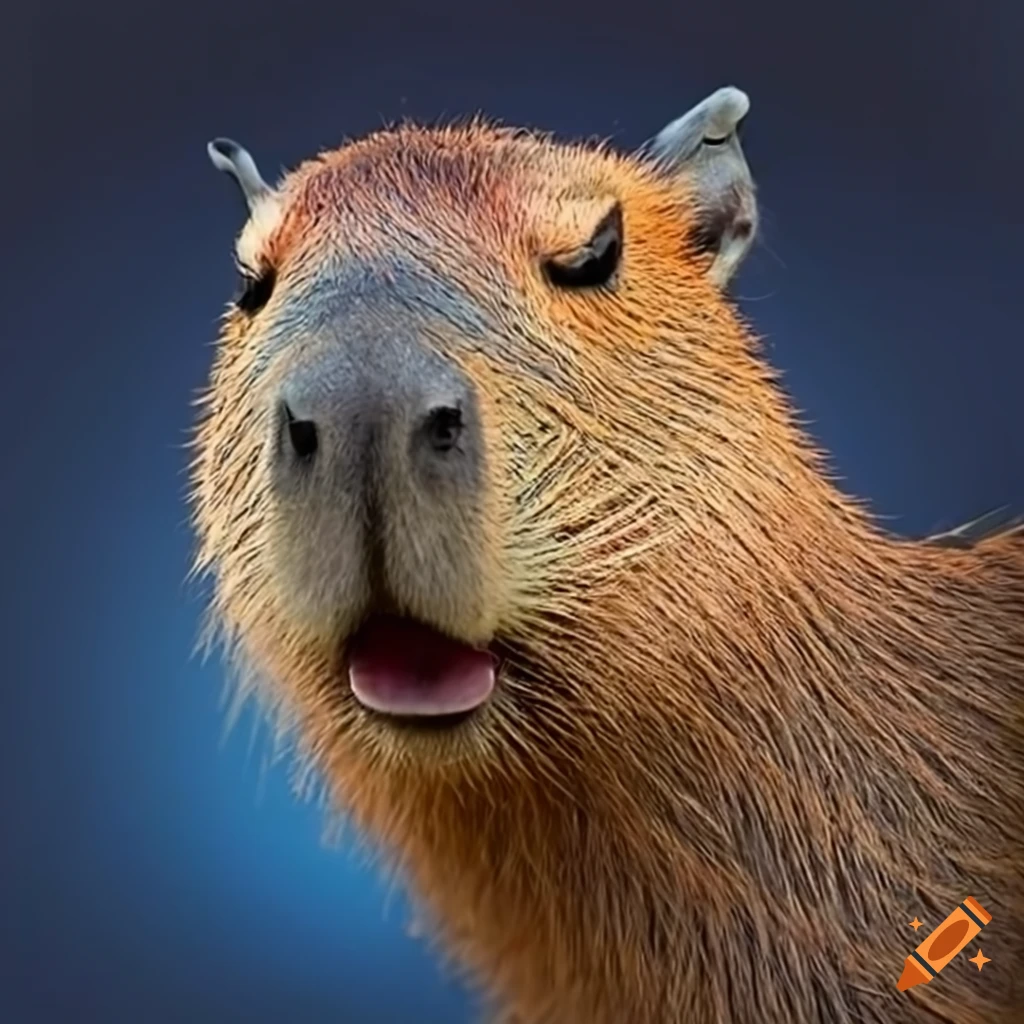 Funny capybara on Craiyon