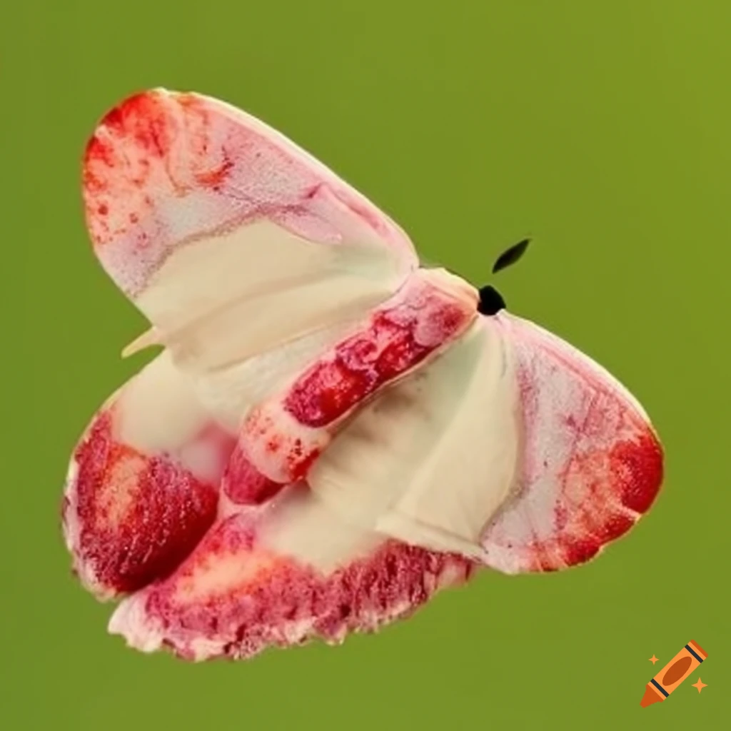 Strawberry vanilla cake moth on Craiyon