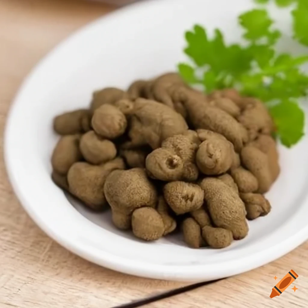 Dog poo on white plate on Craiyon