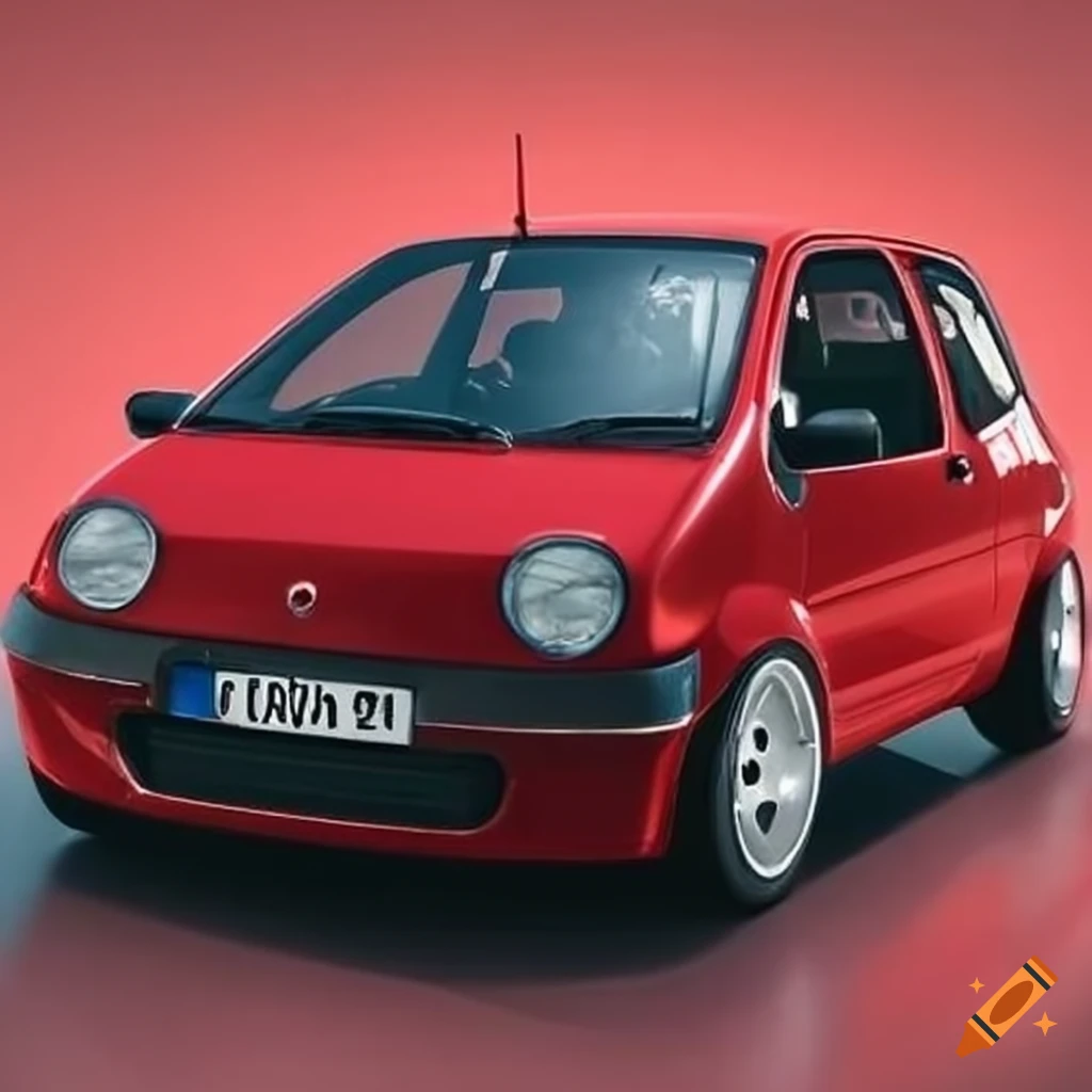 Twingo mk1 red racing car on Craiyon