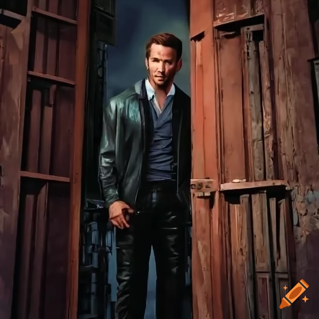 Actor resembling Ryan Reynolds at 20 in yellow plaid shirt and high ...