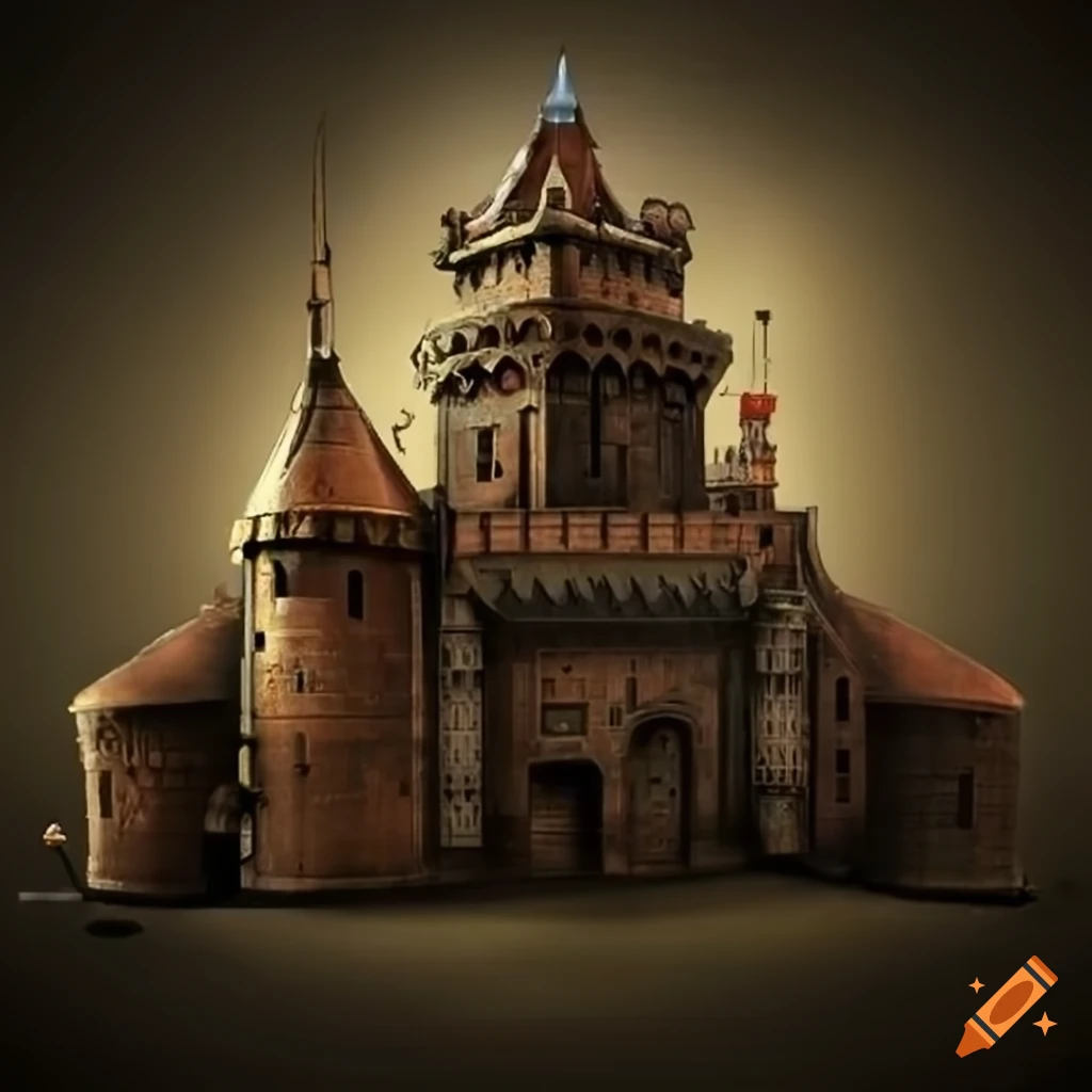 Steampunk military fort on Craiyon