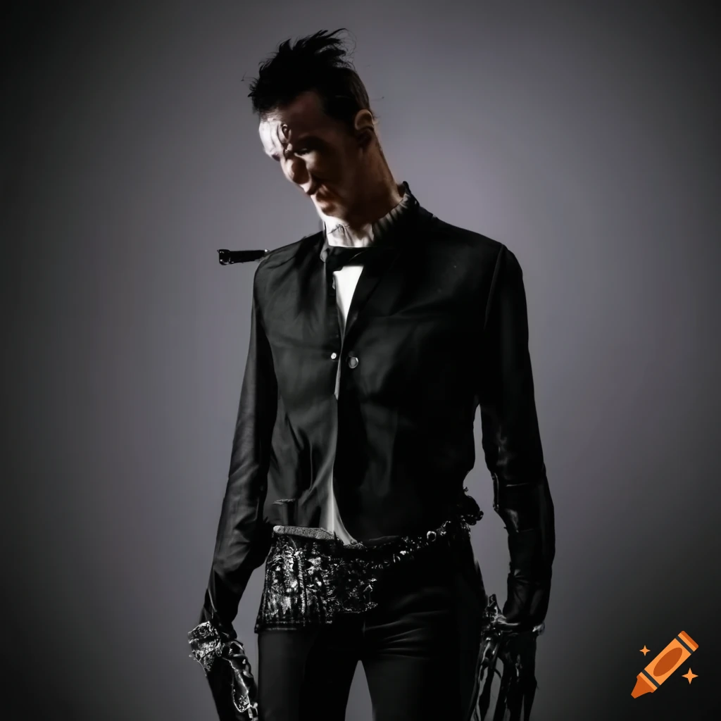 Punk rock band in formal dirty clothes with black shirt and tie on Craiyon