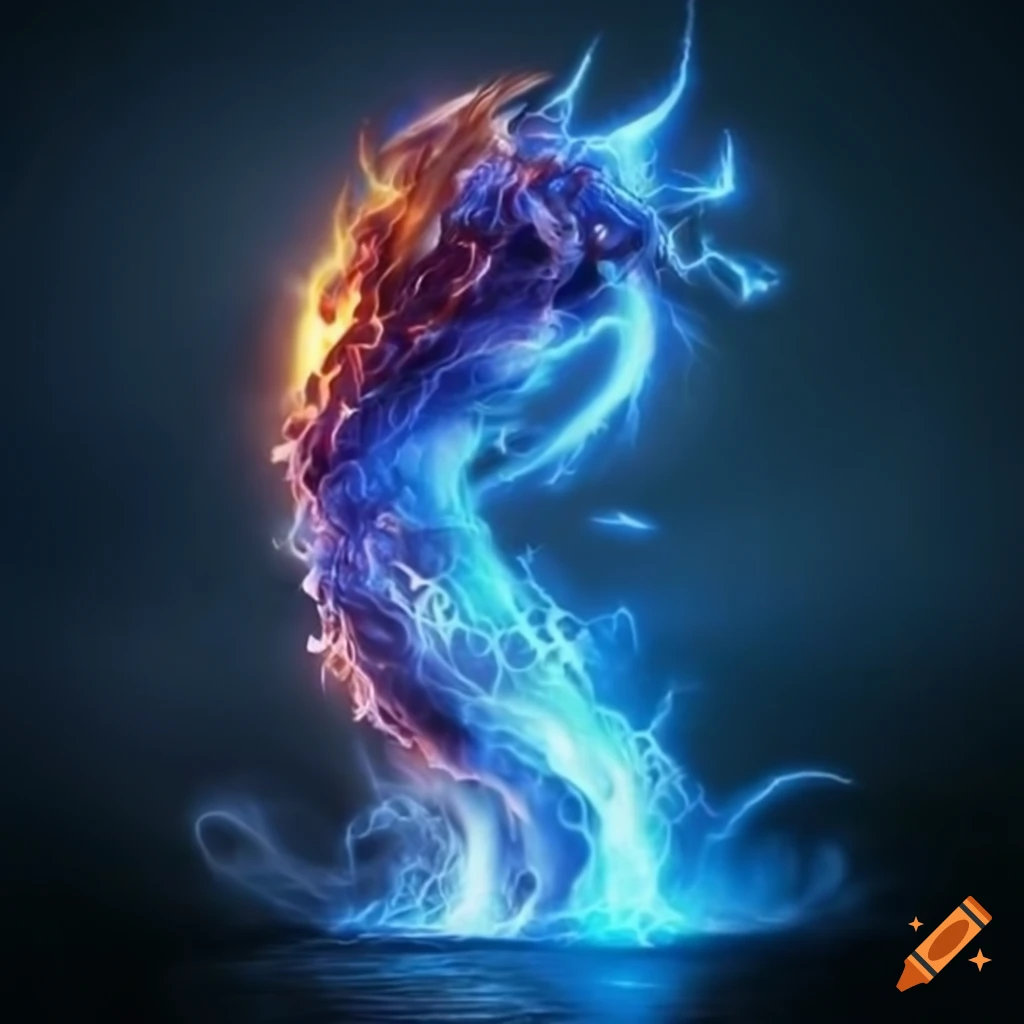 Lightning elemental creature on Craiyon