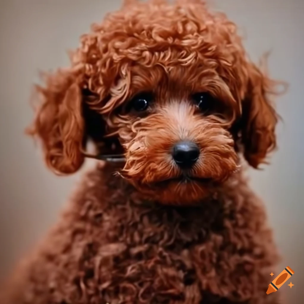 Cute poodle puppy on Craiyon