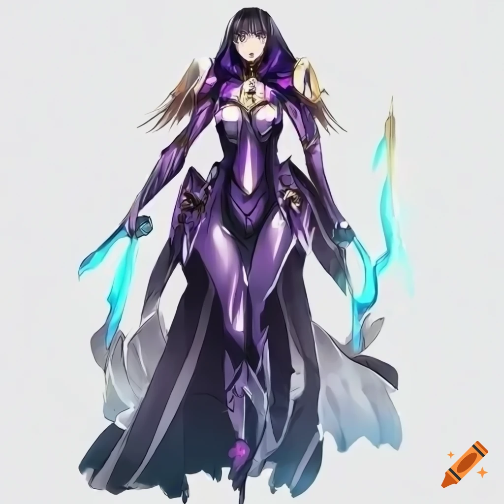 Celestial armored overlord in anime style full-body portrait on Craiyon